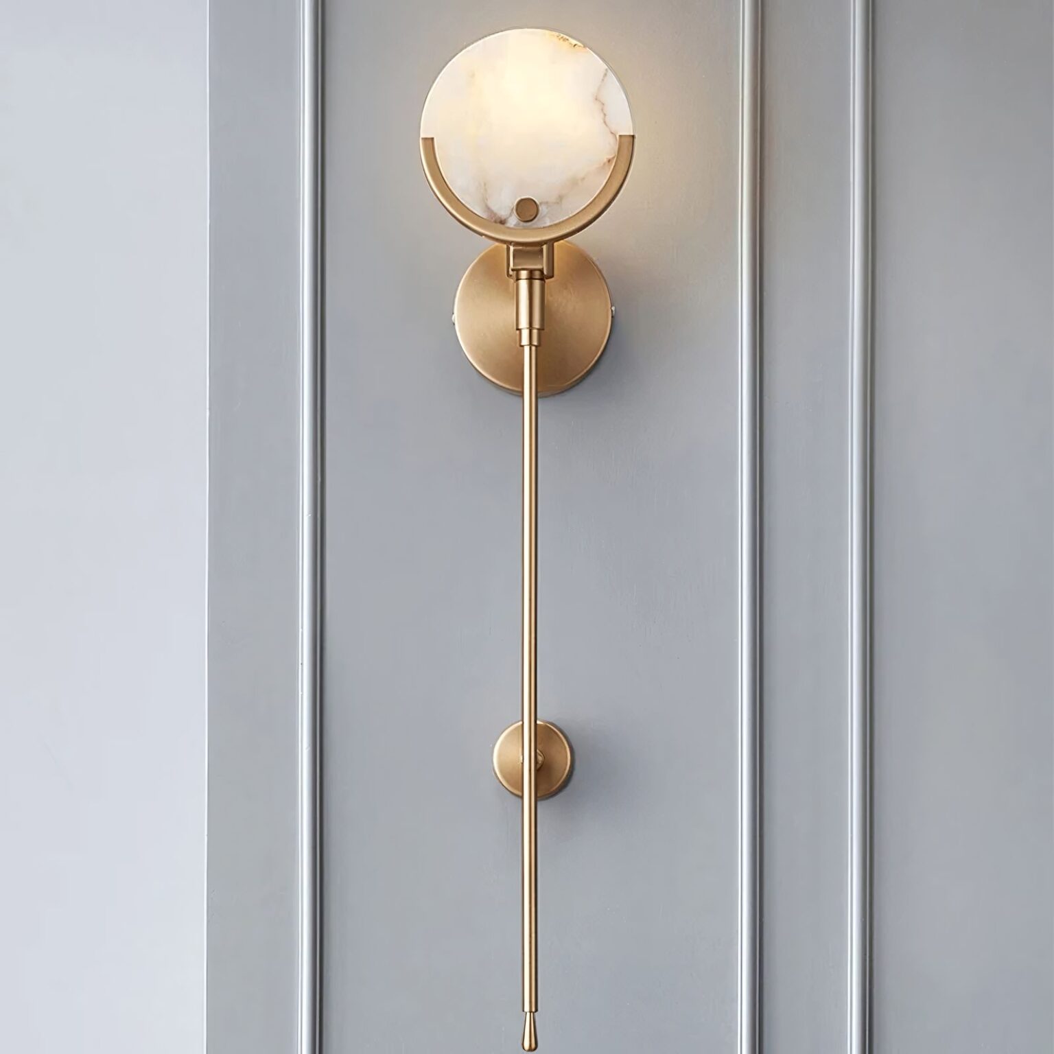 "Ember" Modern Gold Double Shade Wall Sconce | Modern.Place